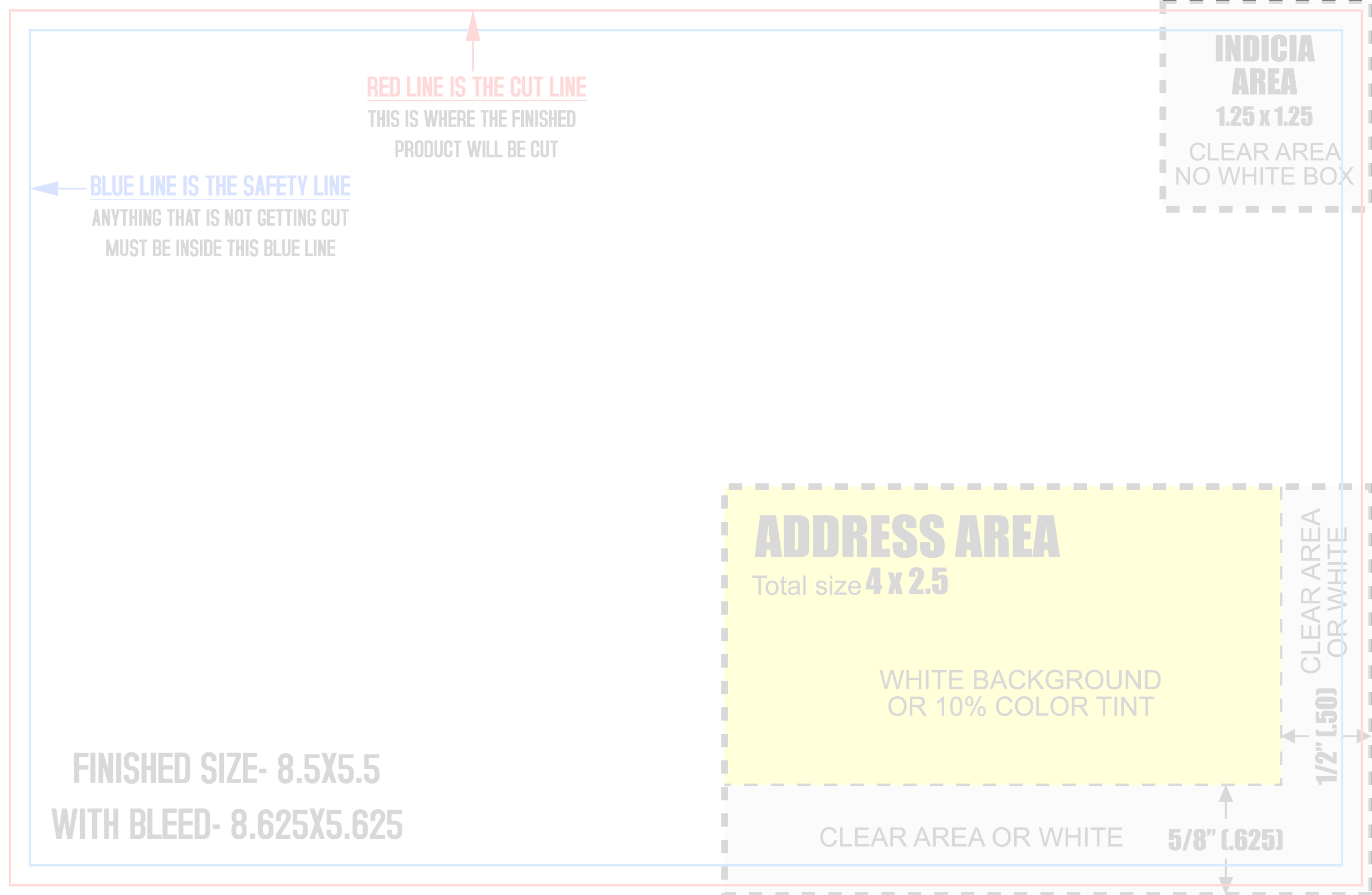 Mailing Print Templates 8 5 x5 5 Mailing Template